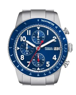 Fossil Sport Tourer Chronograph, 42mm - Blue/silver
