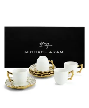 Michael Aram Anemone 2 Piece Demitasse Set
