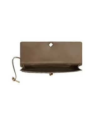 Bottega Veneta Andiamo Intrecciato Leather Clutch - Pinecone Leather