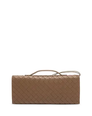 Bottega Veneta Andiamo Intrecciato Leather Clutch - Pinecone Leather