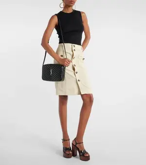Saint Laurent Lou Quilted Leather Camera Bag - Black