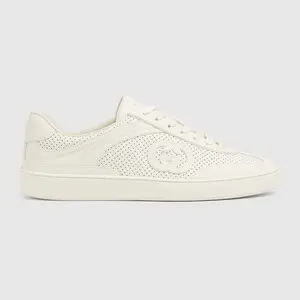 Gucci Leather Sneakers With Interlocking G