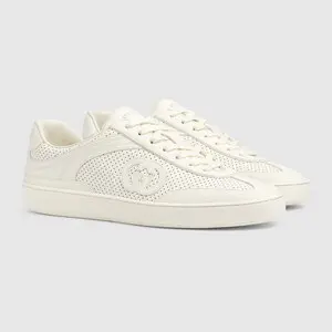 Gucci Leather Sneakers With Interlocking G