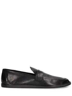 THE ROW THE ROW Cary Leather Loafers - Black