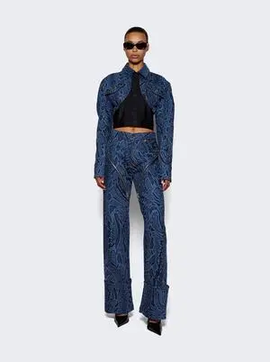 MUGLER Snake Print Jeans