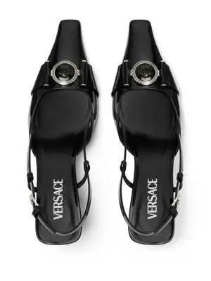 Versace Medusa Head Leather Pumps