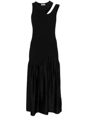 Sandro Olane Ribbed-knit Maxi Dress