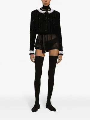 Dolce & Gabbana Sequin-embellished Cropped Jacket