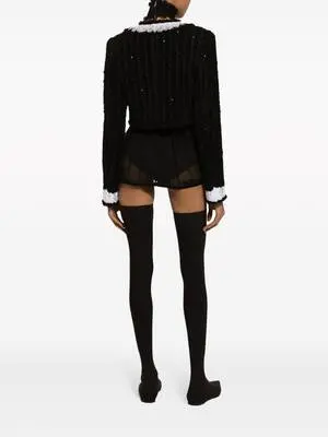 Dolce & Gabbana Sequin-embellished Cropped Jacket