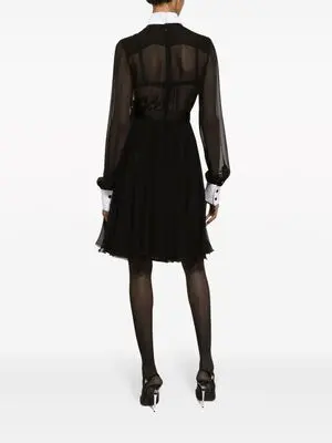 Dolce & Gabbana Bib-collar Silk-blend Shirt Dress