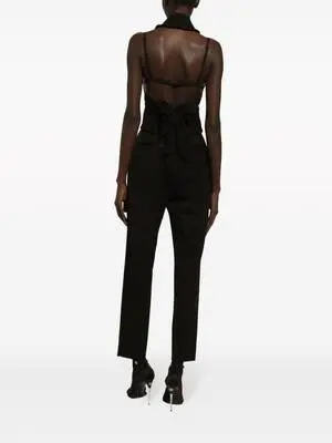 Dolce & Gabbana Floral-appliqué Silk Scarf Top