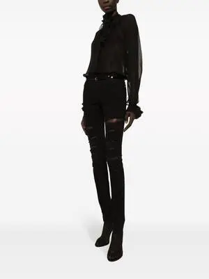Dolce & Gabbana Floral-appliqué Blouse