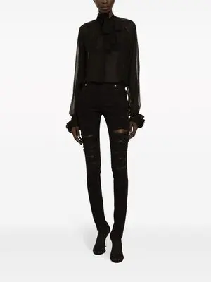 Dolce & Gabbana Floral-appliqué Blouse