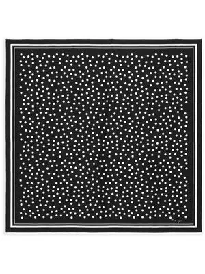 Dolce & Gabbana Polka Dot-print Silk Scarf - Black