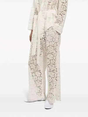 Dolce & Gabbana Wide-leg Floral-lace Trousers