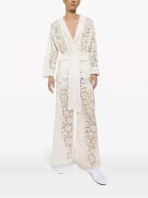 Dolce & Gabbana Wide-leg Floral-lace Trousers