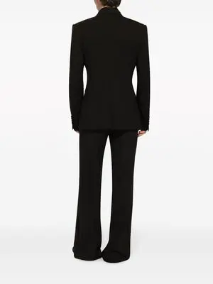 Dolce & Gabbana Straight-leg Wool Trousers - Black