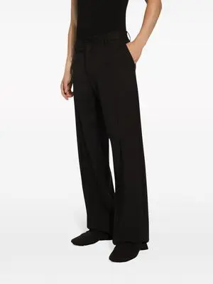 Dolce & Gabbana Straight-leg Wool Trousers - Black