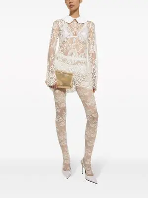 Dolce & Gabbana Floral Lace Tights