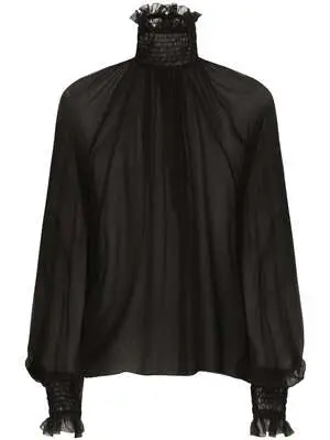Dolce & Gabbana High-neck Silk Blouse