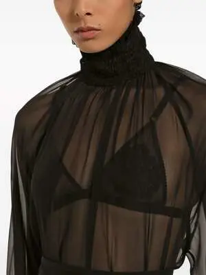 Dolce & Gabbana High-neck Silk Blouse