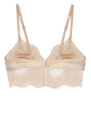 Dolce & Gabbana Lace-trim Satin Bralette - Neutrals