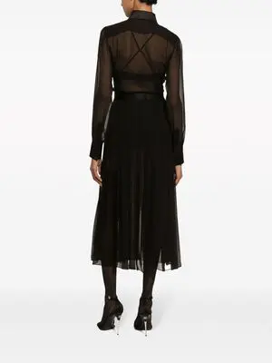 Dolce & Gabbana Floral-appliqué Silk-blend Dress