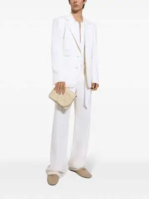 Dolce & Gabbana Single-breasted Wool Blazer - White