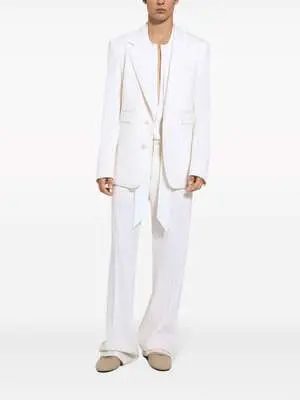 Dolce & Gabbana Single-breasted Wool Blazer - White