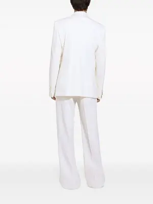 Dolce & Gabbana Single-breasted Wool Blazer - White