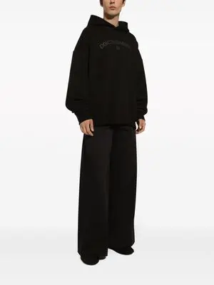 Dolce & Gabbana Logo-print Cotton Hoodie - Black