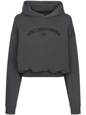 Dolce & Gabbana Logo-print Hoodie - Grey