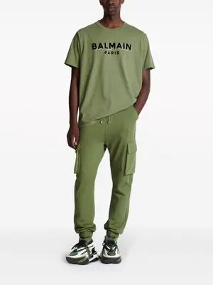 Balmain Logo-print Cargo Track Pants - Green