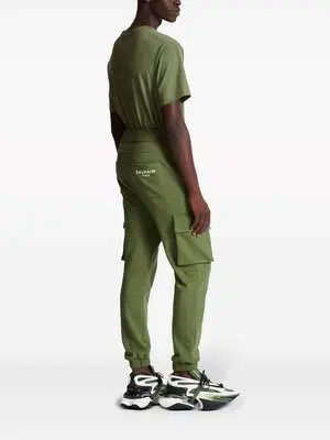 Balmain Logo-print Cargo Track Pants - Green