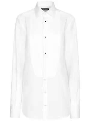 Dolce & Gabbana Bib-front Cotton Shirt