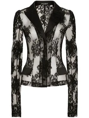 DOLCE & GABBANA Dolce & Gabbana Sheer Chantilly Lace Blazer