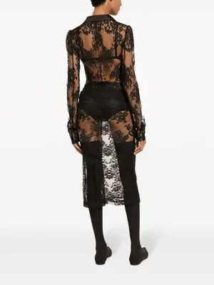 Dolce & Gabbana Sheer Chantilly Lace Blazer