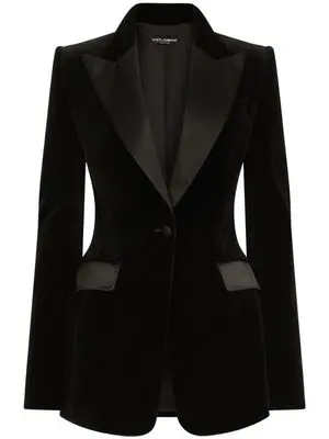 Dolce & Gabbana Single-breasted Velvet Blazer