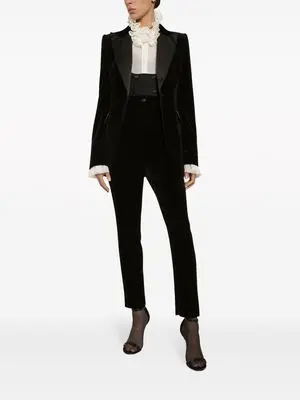 Dolce & Gabbana High-waisted Velvet Trousers