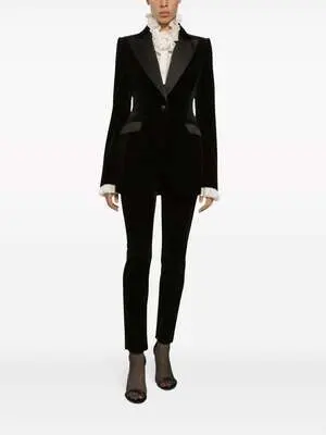 Dolce & Gabbana High-waisted Velvet Trousers