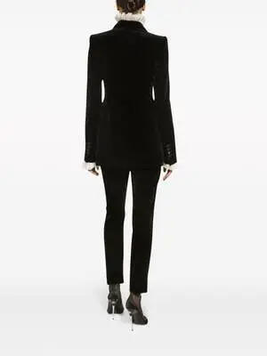 Dolce & Gabbana High-waisted Velvet Trousers
