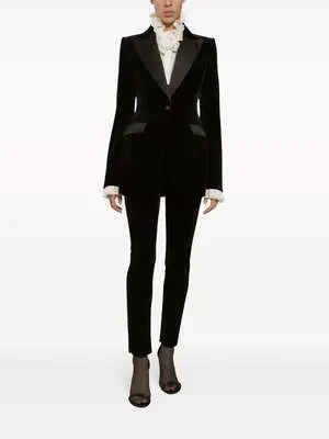 Dolce & Gabbana Ruffled Silk-blend Shirt - White