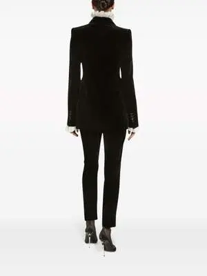 Dolce & Gabbana Ruffled Silk-blend Shirt - White