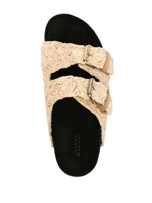 Isabel Marant Étoile Lennyo Raffia Sandals - Neutrals