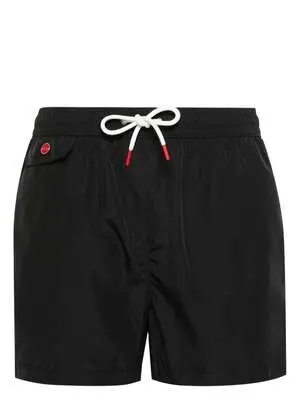 Kiton Logo Embroidered Swim Shorts
