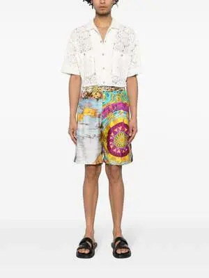 Moschino Graphic-print Silk Shorts