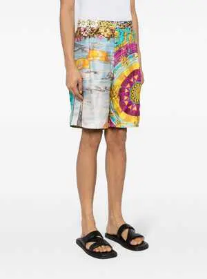 Moschino Graphic-print Silk Shorts