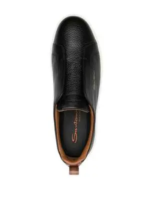 Santoni Leather Slip-on Sneakers