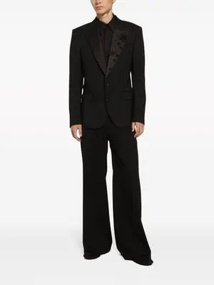 Dolce & Gabbana Floral-appliqué Single-breasted Suit