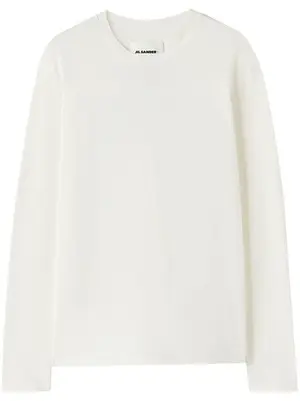 JIL SANDER Logo-print Long-sleeve T-shirt - White
